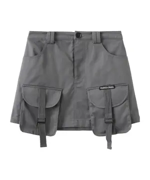Marissa Chiara Cargo Skirt With Patch Pockets