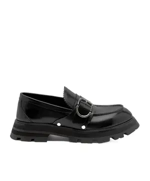 Alexander McQueen Buckle-detailed Slip-on Loafers