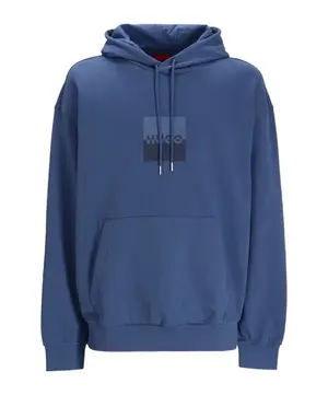 Hugo Boss Logo-print Hoodie - Blue