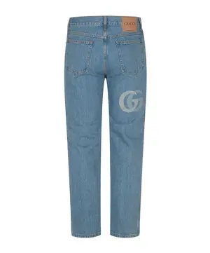 Gucci Lasered Double G Denim Jeans