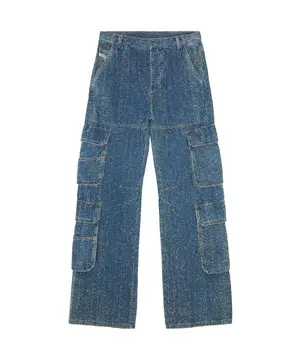 DIESEL® 1996 D-sire Straight-leg Cargo Jeans - Medium Blue
