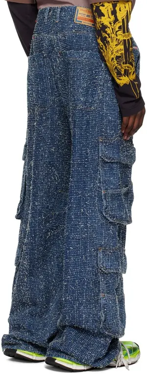 DIESEL® 1996 D-sire Straight-leg Cargo Jeans - Medium Blue