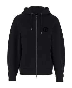 Giorgio Armani Logo Detailed Zip-up Hoodie - No