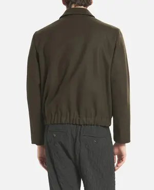 Barena Venezia Magan Caramel Flap-pocket Zip-front Jacket - Black