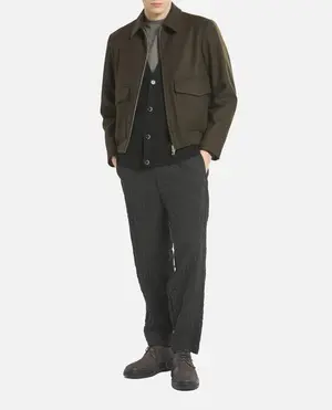 Barena Venezia Magan Caramel Flap-pocket Zip-front Jacket - Black
