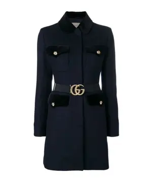 Gucci Lapel Logo Coat