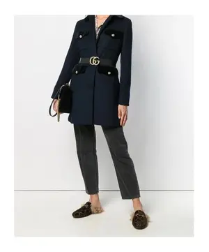 Gucci Lapel Logo Coat