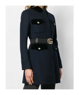 Gucci Lapel Logo Coat