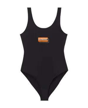 Burberry Logo Print Swimsuit