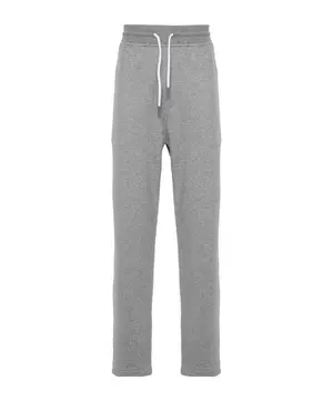 Brunello Cucinelli Drawstring Straight Leg Pants - Medium Grey