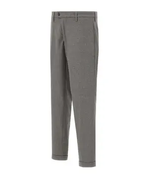 RE-HASH Slim Cuffed Trousers - Grey