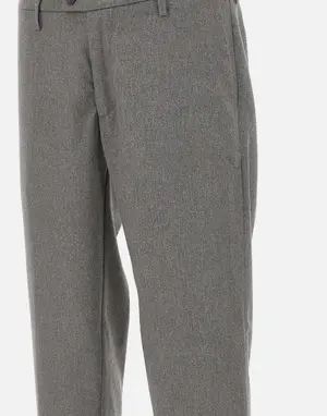 RE-HASH Slim Cuffed Trousers - Grey