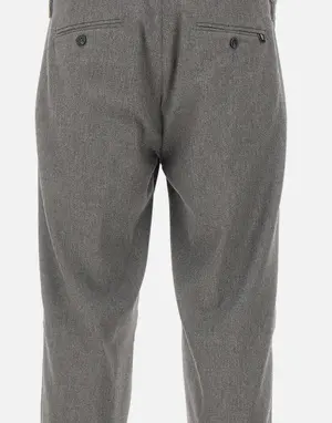 RE-HASH Slim Cuffed Trousers - Grey