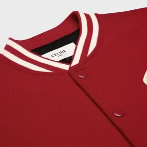 Celine Varsity Bomber Jacket - Red