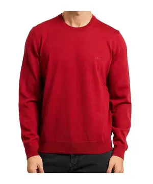 Hugo Boss Crew Neck Long Sleeve Sweater - Red