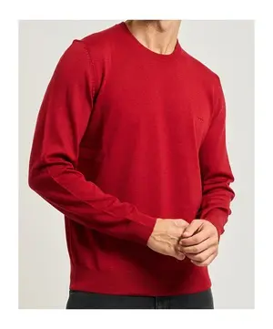 Hugo Boss Crew Neck Long Sleeve Sweater - Red