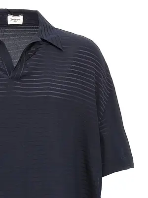 Saint Laurent Striped Short-sleeved Polo Shirt