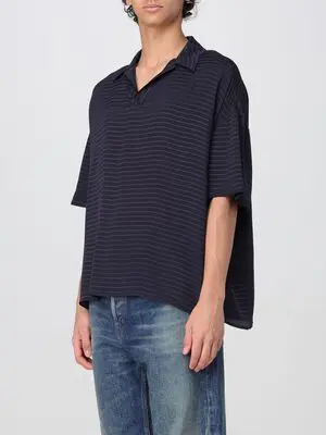 Saint Laurent Striped Short-sleeved Polo Shirt