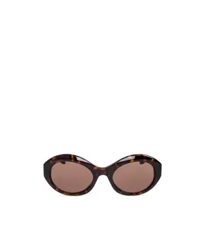 Balenciaga Oval Frame Sunglasses - Brown