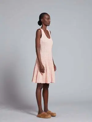 Marni Scoop Neck Cotton Knit Dress