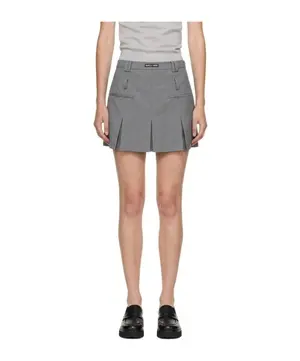 MARISSA CHIARA Belt Loop Pleated Skirt
