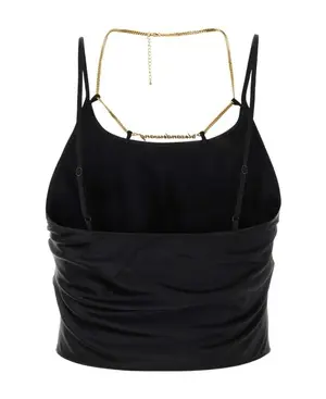 Alexander Wang Logo Plaque Chain Detailed Top