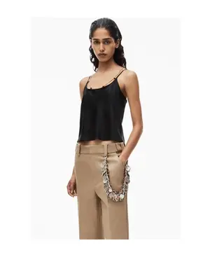Alexander Wang Logo Plaque Chain Detailed Top