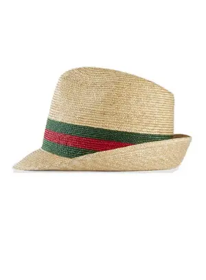 Gucci Web Stripe-trim Trilby Hat