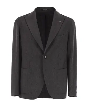 Tagliatore Two-button Patch Pocket Jacket - Black