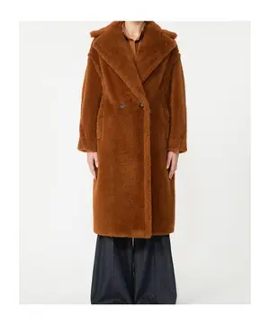 Max Mara Tedgirl Double Breasted Long Coat - Brown