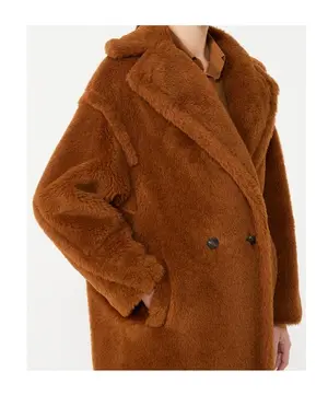 Max Mara Tedgirl Double Breasted Long Coat - Brown