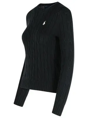 Polo Ralph Lauren Julianna Cable Knit Sweater - Blkwh