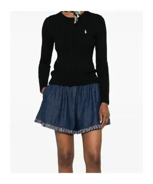 Polo Ralph Lauren Julianna Cable Knit Sweater - Blkwh