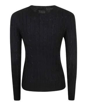Polo Ralph Lauren Julianna Cable Knit Sweater - Blkwh