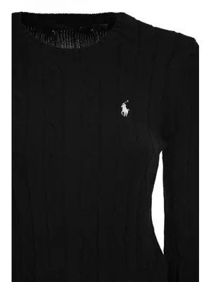 Polo Ralph Lauren Julianna Cable Knit Sweater - Blkwh