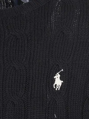 Polo Ralph Lauren Julianna Cable Knit Sweater - Blkwh