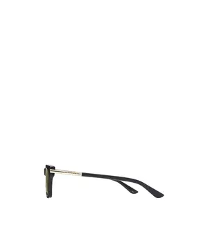 Alexander McQueen T-bar Icon Square Frame Sunglasses - Black/brown