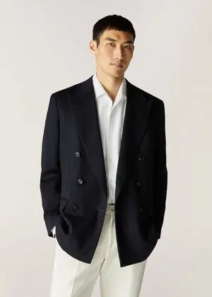 Loro Piana Lapel Long-sleeved Suit Jacket