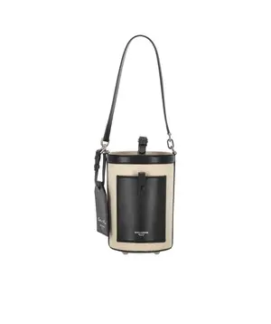 Dolce & Gabbana Cylinder Shoulder Bag With Monogram Embellishment - Beige