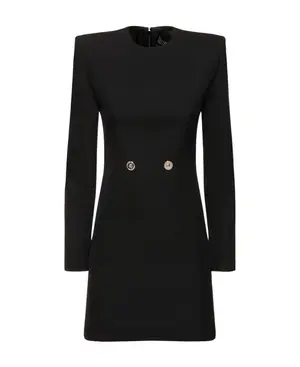 Versace Button Detailed Long-sleeved Dress
