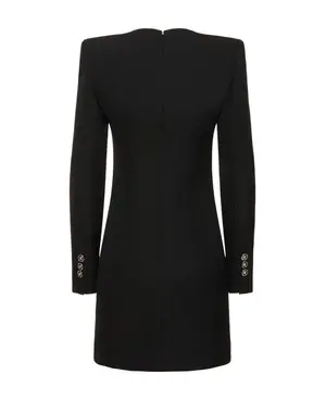 Versace Button Detailed Long-sleeved Dress