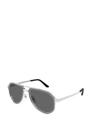 Cartier Pilot Metal Sunglasses - Gray