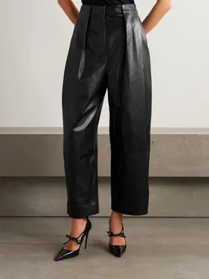 Balmain Pleated Wide-leg Trousers