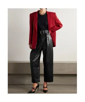 Balmain Pleated Wide-leg Trousers