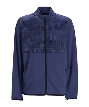 Hugo Boss Geometric-pattern Zip-up Sweatshirt - Blue