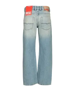 DIESEL® Logo Patch Wide Leg Jeans