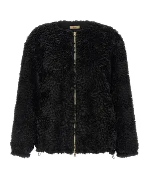 Herno Textured Ruffle Zip Jacket