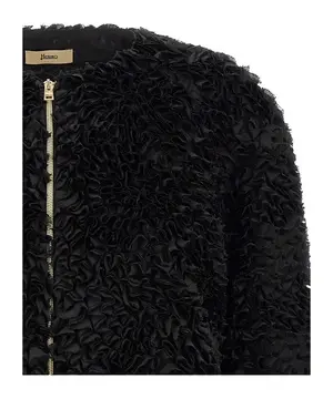 Herno Textured Ruffle Zip Jacket