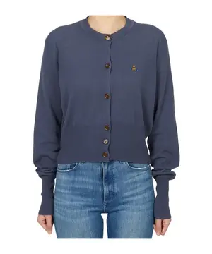 VIVIENNE WESTWOOD Bea Cropped Cardigan - Blue
