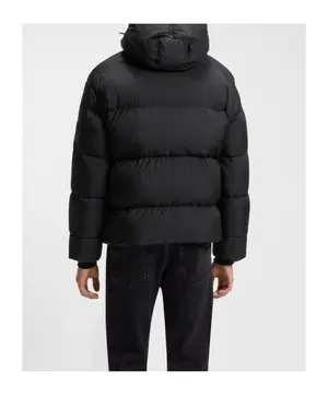 Hugo Boss Padded Zip-up Jacket With Detachable Hood